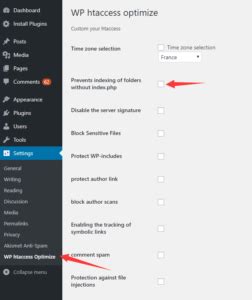 Easy Wordpress Htaccess Optimize Plugin WP Missing