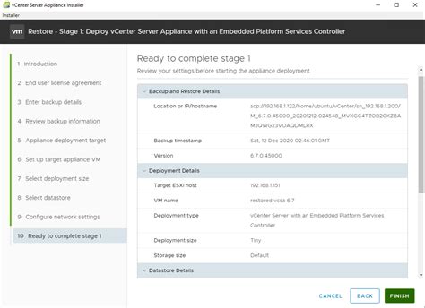 Configure File Level Encrypted Backups In Vcsa 67 And Test The