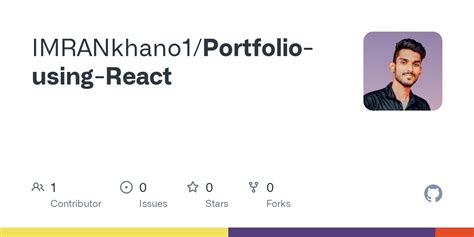 Github Imrankhano1 Portfolio Using React
