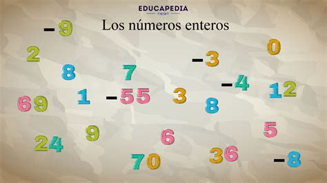 los números enteros educapedia