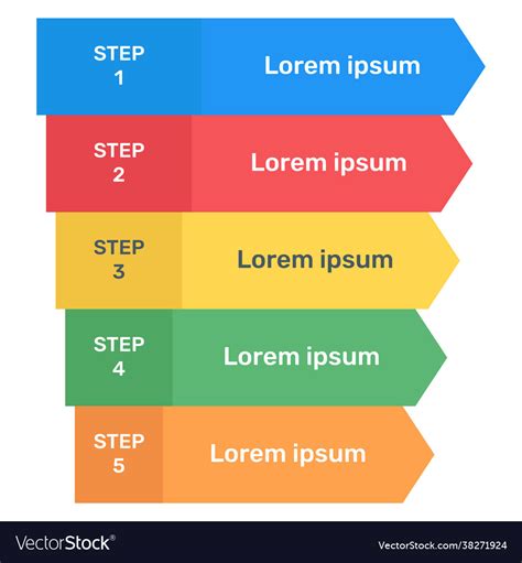 Step Labels Infographic Royalty Free Vector Image