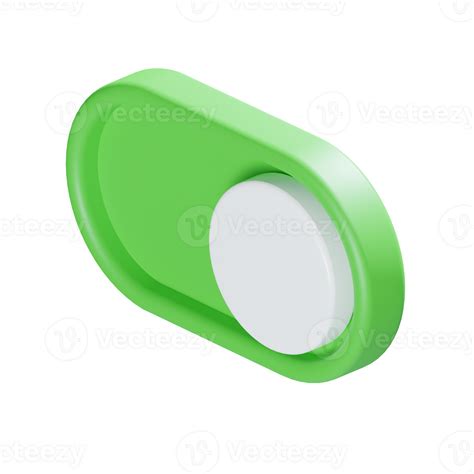 A 3d Isometric Green Toggle Switch User Interface Button 49501086 Png