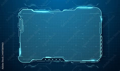 Futuristic Fui Display Screen Frame And Information Fields The User Interface Of The Sci Fi