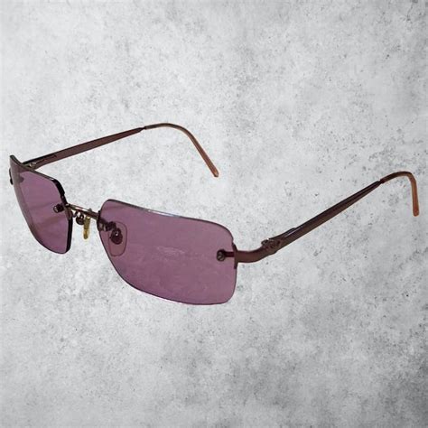Armani Emporio Armani 163 S Vintage Rimless Sunglasses Purple Grailed