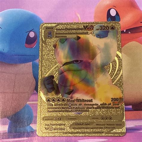 Galarian Darmanitan Vmax Dynamax Gold Foil Fan Art Pokemon Card With