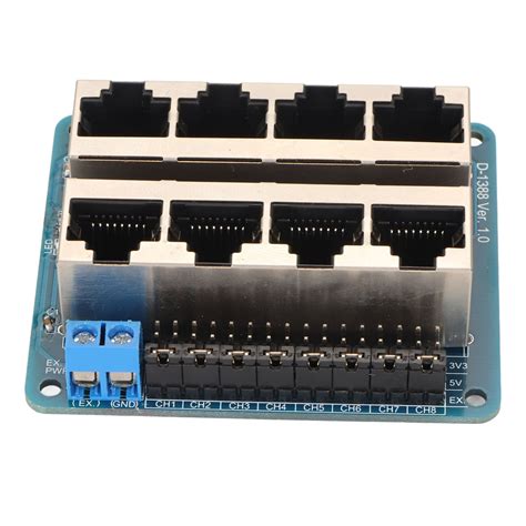 Placa De Conexión Módulo De Conexión Gpio Flexible De 8 Puertos Rj45