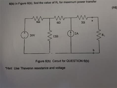 Solved B In Figure B Find The Value Of RL For Maximum Chegg Com