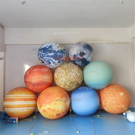 可開發票充氣星球模型九大行星發光星球懸掛裝飾發光月亮pvc星球氣模定制 誼誠優選雜貨鋪 蝦皮購物