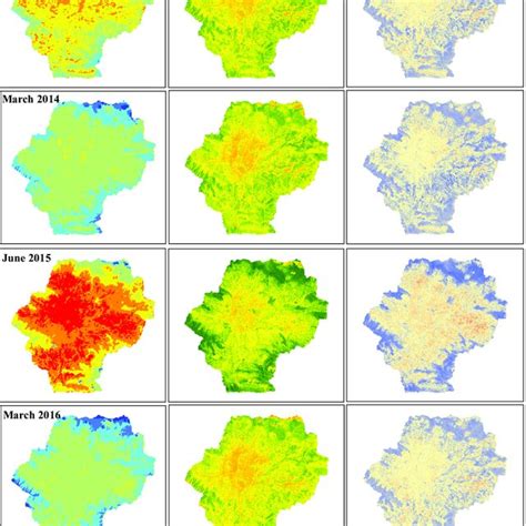Land Surface Temperature Lst Normalized Difference Vegetation Index Download Scientific