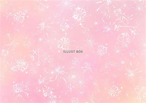 無料イラスト 冬イメージの雪の結晶背景 ピンク