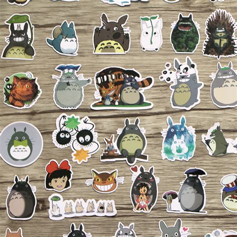 50 шт тема Тоторо забавные Diy наклейки Скрапбукинг для домашнего декора Настенный ноутбук
