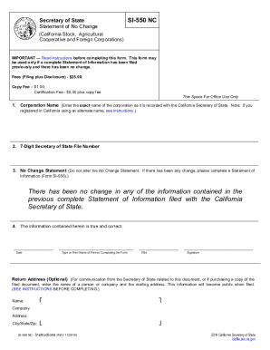 2020 2025 Form CA SI 550 NC Fill Online Printable Fillable Blank