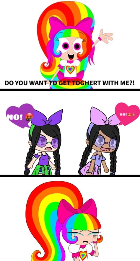 Tania And Vitoria Says No With Rainbow Kitty 101 By Gennifervitoria On