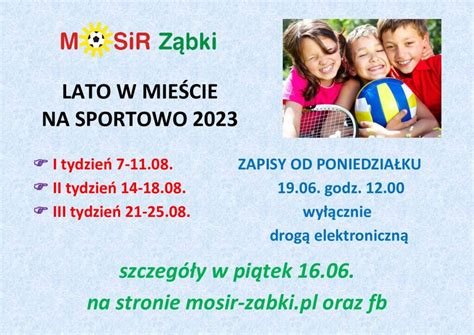 Lato w Mieście Na Sportowo 2023 Miejski Ośrodek Sportu i Rekreacji w