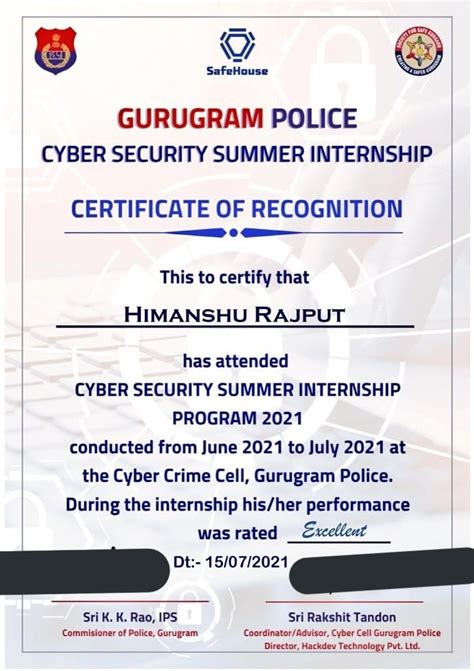 Himanshu Rajput On Linkedin Gpcssi2021 Ethicalhacking Intership