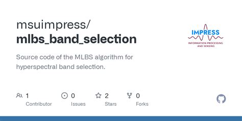 Github Msuimpress Mlbs Band Selection Source Code Of The Mlbs