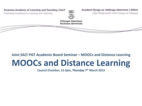 Moocs And Distance Learning Whats All The Fuss About Ppt