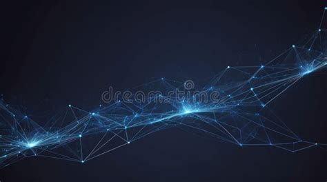 Abstract Data Network Ai Visualization Glowing Lines And Nodes Stock Illustration Illustration