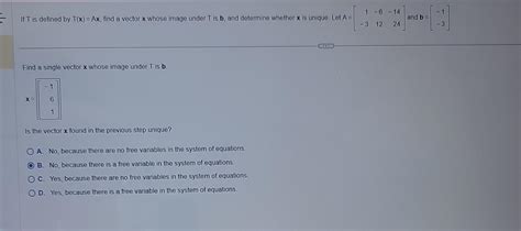 solved if t is defined by t x ax find a vector x whose