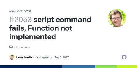 Script Command Fails Function Not Implemented · Issue 2053