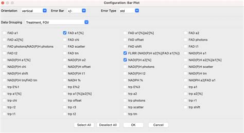 Bar Plot — Flim Analyzer Documentation