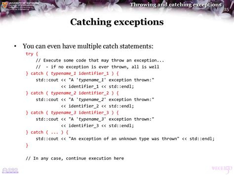 throwing and catching exceptions ppt download