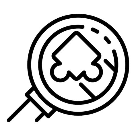 premium vector puzzle under magnifier icon outline puzzle under