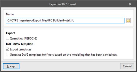 IFC Builder Results Output CYPE