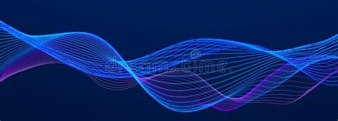Abstract Digital Waves Of Particles Sound Wave Element Equalizer For