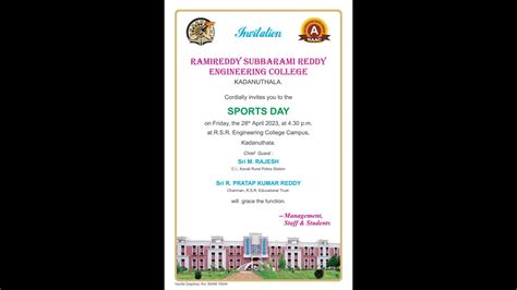 Rsr Engineering College Sports Day 2023 Youtube