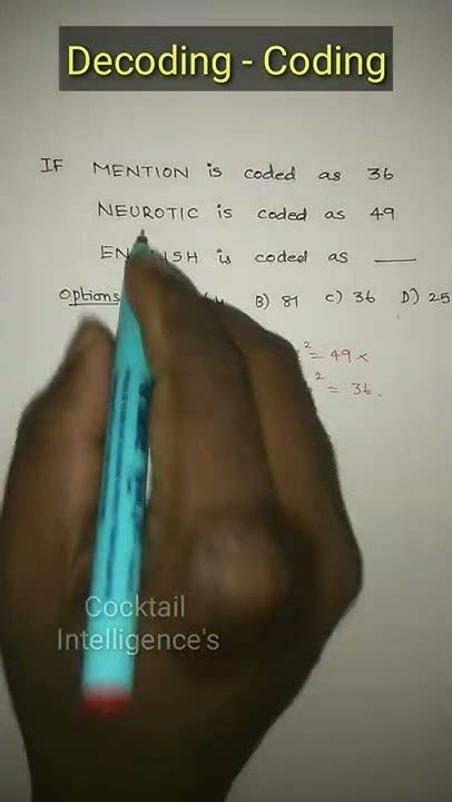 Decoding Coding 09 Alphabets Numbers Reasoning Shorts Youtube