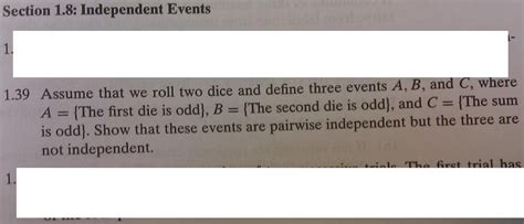 solved assume that we roll two dice and define three events
