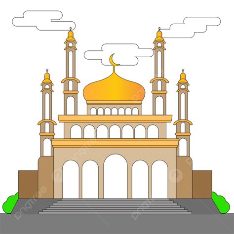 Ilustración De La Mezquita Vector Png Mezquita Material De Vectores