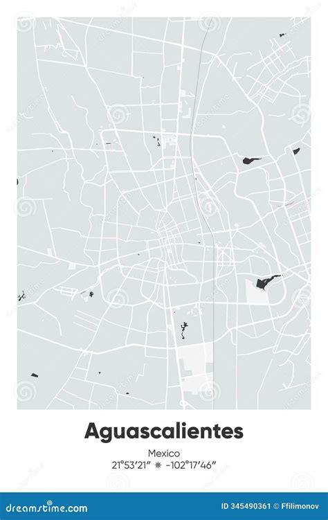 Aguascalientes Mexico Outline Map Cartoon Vector