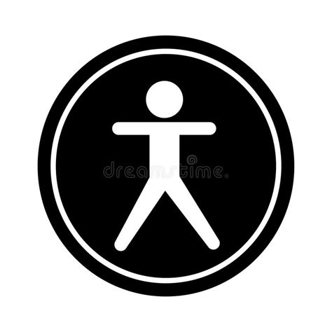Universal Accessibility Sign Vector Illustration Eps 10 Stock Vector Illustration Of White