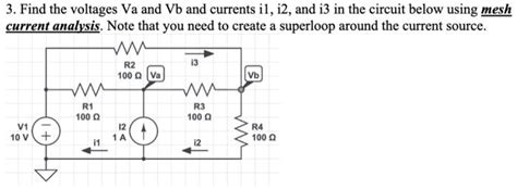 solved 3 find the voltages va and vb and currents i1 i2