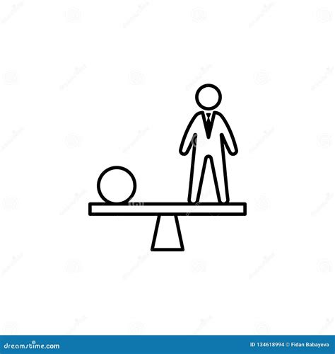 Balance Employee Worker Icon On White Background Can Be Used For Web Logo Mobile App Ui
