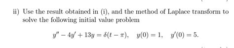 Solved Ii Use The Result Obtained In I And The Method Of