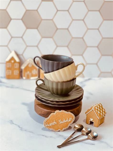 خرید فنجون نعلبکی دالبر دالبر خاص خانه شکلاتی