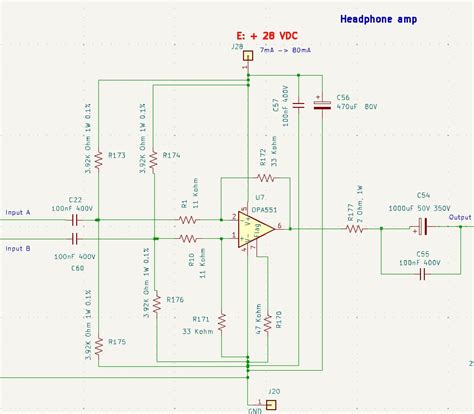 Opa551 Opa 511 As Headphone Amplifier Single Supply Balanced