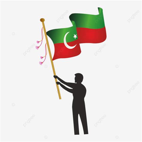 Pakistán Tahreek Insaf Bandera Ondeante Vector Png Foto De La Bandera