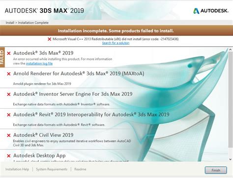 cannot install 3ds max 2019 autodesk community