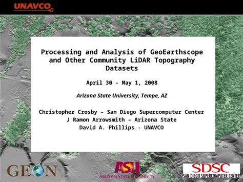 Ppt Processing And Analysis Of Geoearthscope And Other Community