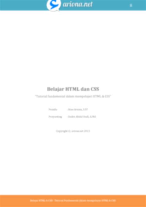 Solution Belajar Html Dan Css Tutorial Fundamental Dalam Mempelajari