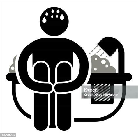 절대공포증 개념 공포증 목욕을하거나 때로는 물을 만지는 것에 대한 두려움 0명에 대한 스톡 벡터 아트 및 기타 이미지 0명