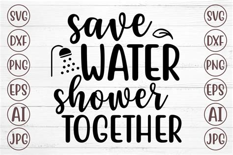 Save Water Shower Together SVG Graphic By Svgmaker Creative Fabrica