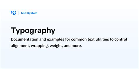 Typography Mui System