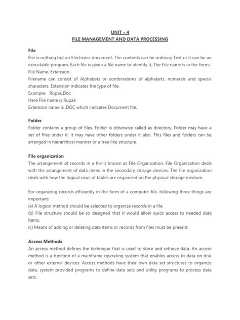 Computer Applications Unit 4 Pdf Computer File Filename