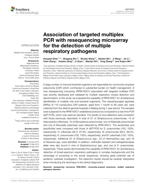 Pdf Association Of Targeted Multiplex Pcr With Resequencing