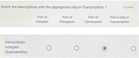 Solved Match The Descriptions With The Appropriate Step In